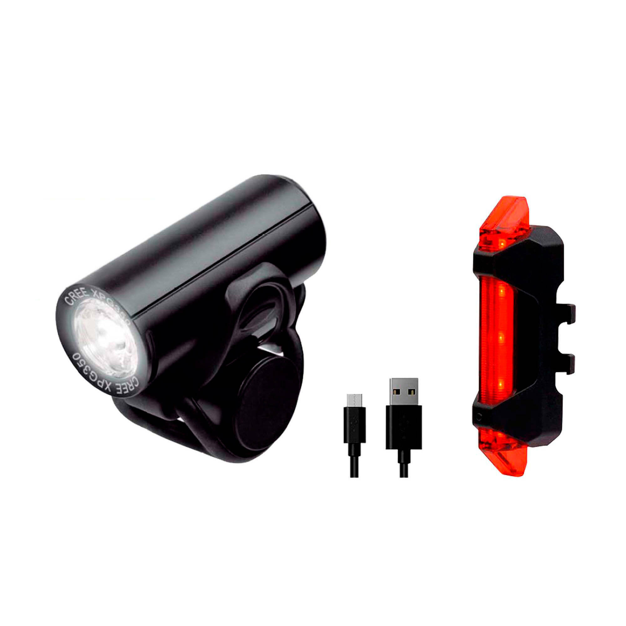 Polkupyörän etu/takavalosarja 300/8LM cree akku 750/200mah ...