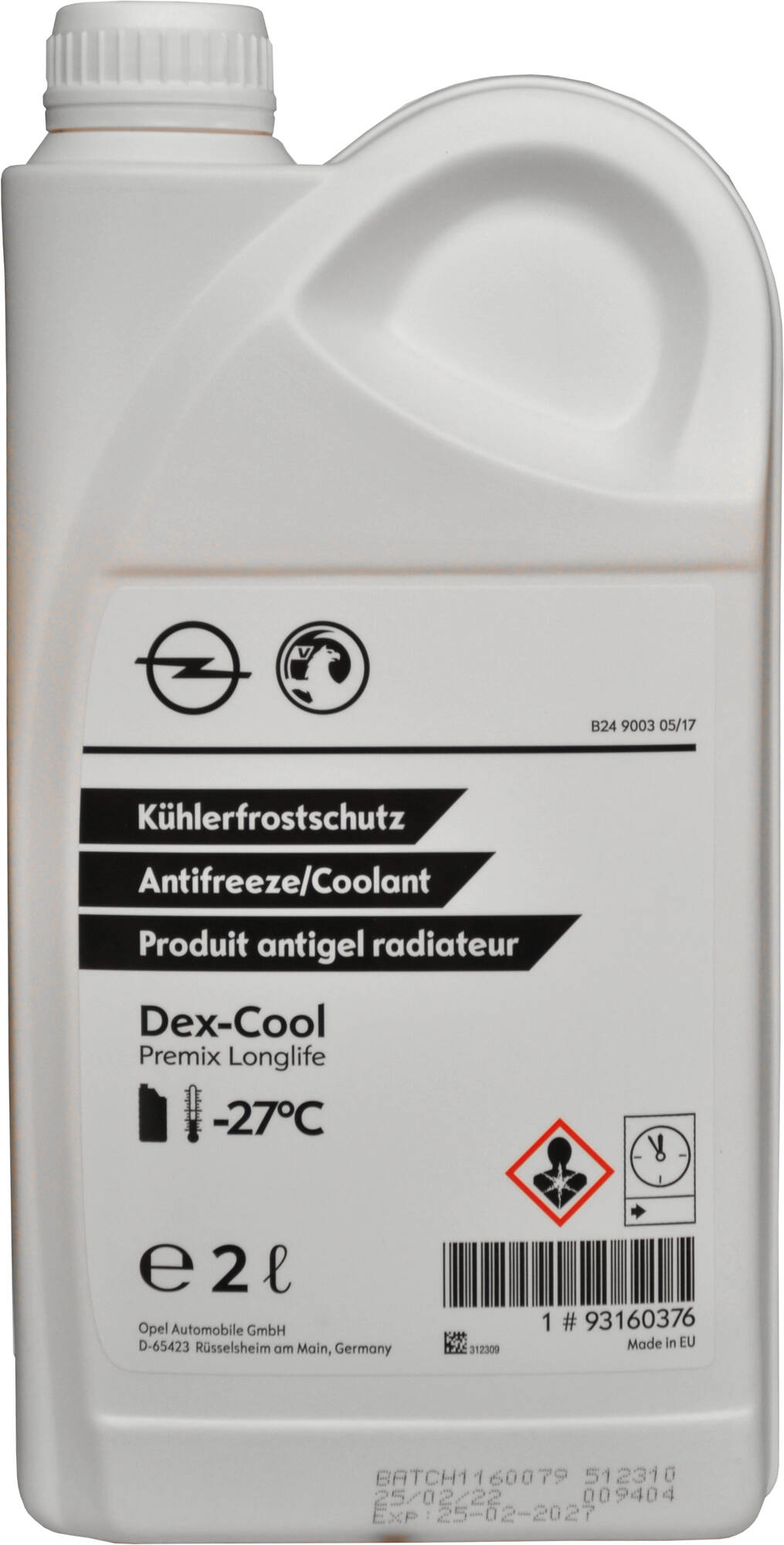 Opel Jäähdytinneste Dex-Cool 2 L -27°C - Motormarket verkkokauppa