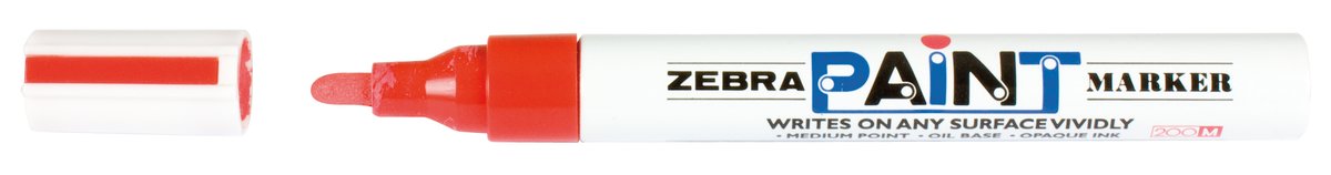 Pumpattava maalikynä Zebra paint marker pyörökärki 2 mm (punainen ...