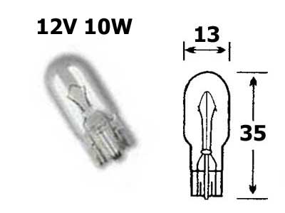 Polttimo Blick 12V 10W T10 Lasikanta - Motormarket verkkokauppa