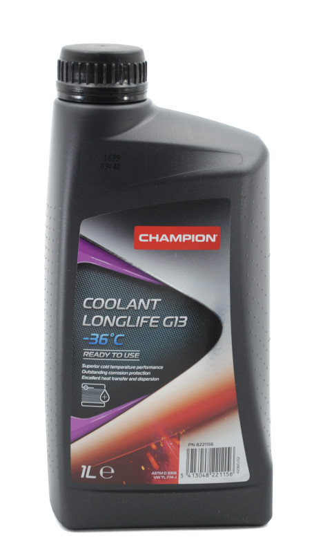 Champion Coolant -36°C Longlife G13 1L - Motormarket verkkokauppa