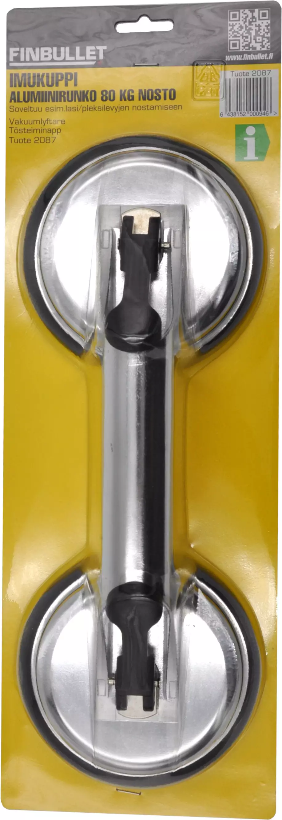 Imukuppi 2 Kuppia 80 Kg, Alumiinirunko - Motormarket verkkokauppa